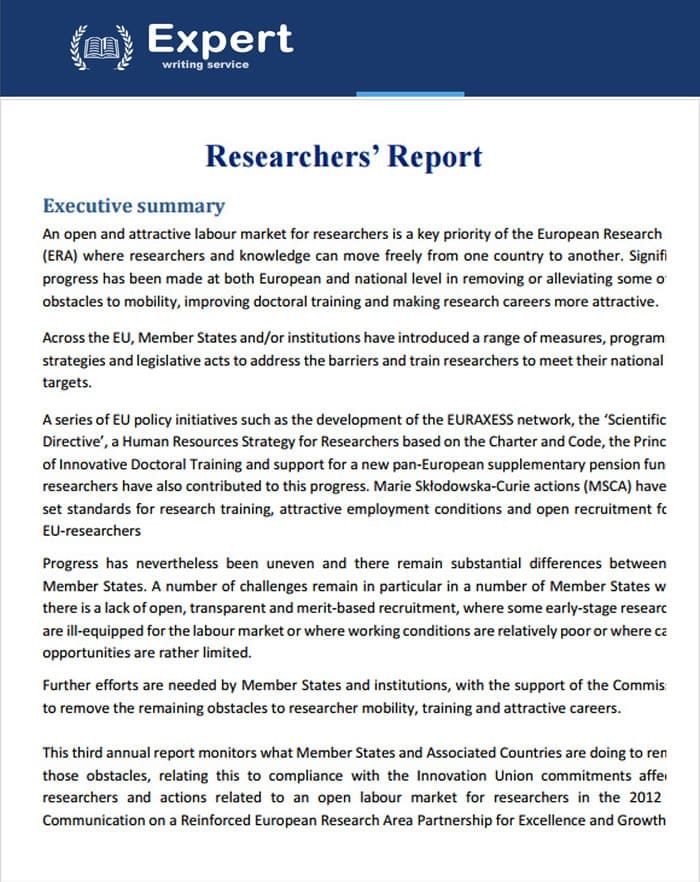 Professional Research Report Writing Service Expert Writers
